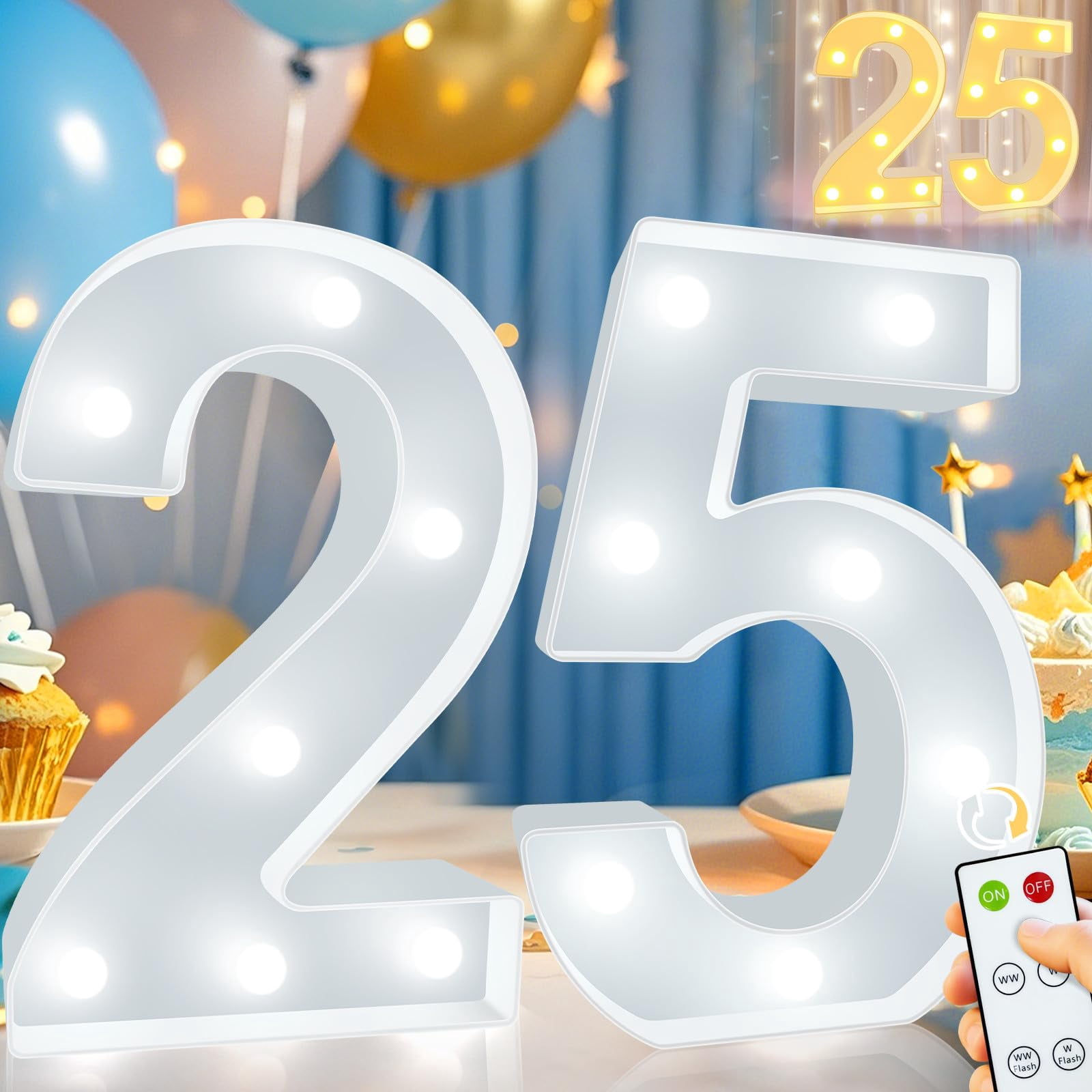 Pooqla 25th Birthday Decoration for Her FST1 Him, Decorative Marquee ...