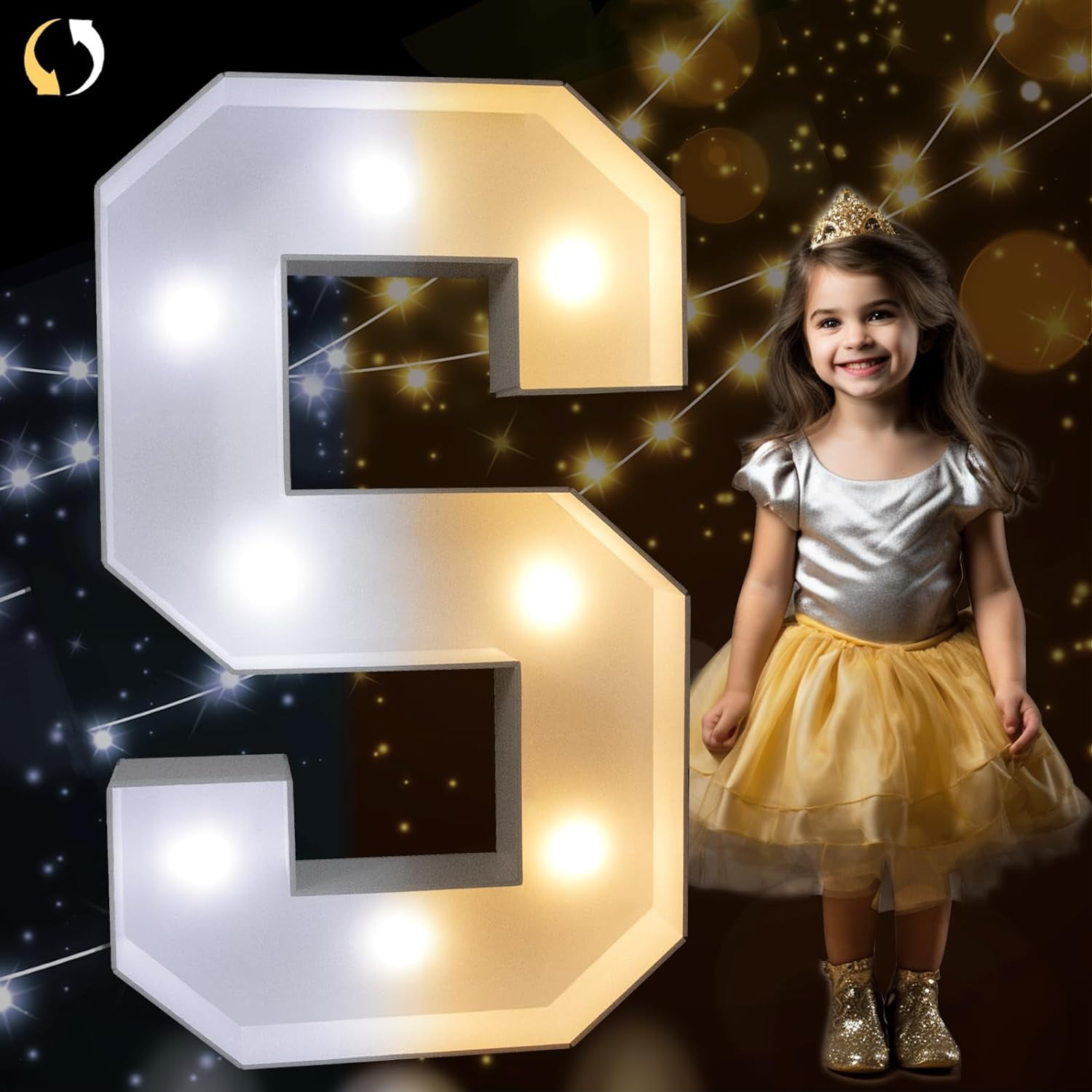 Pooqla 3FT Marquee Light Up Letters, Cool White and Warm White Letters ...