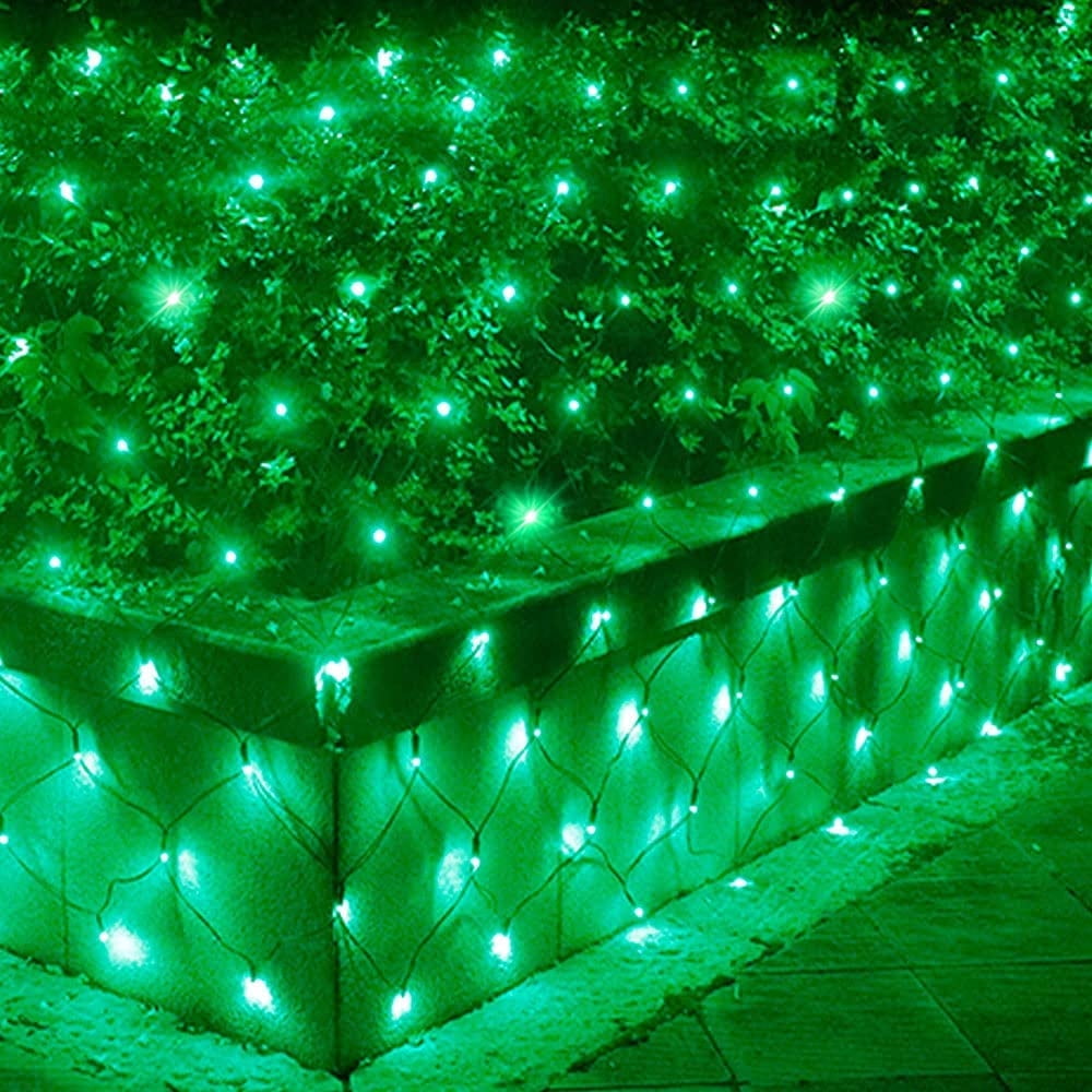 Pooqla Net Lights, 300LED Christmas Outdoor Mesh Light, 14.8x4.9ft ...