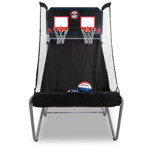 Pop-A-Shot Home Dual Shot Basketball Arcade - Black - Adjustable Height ...