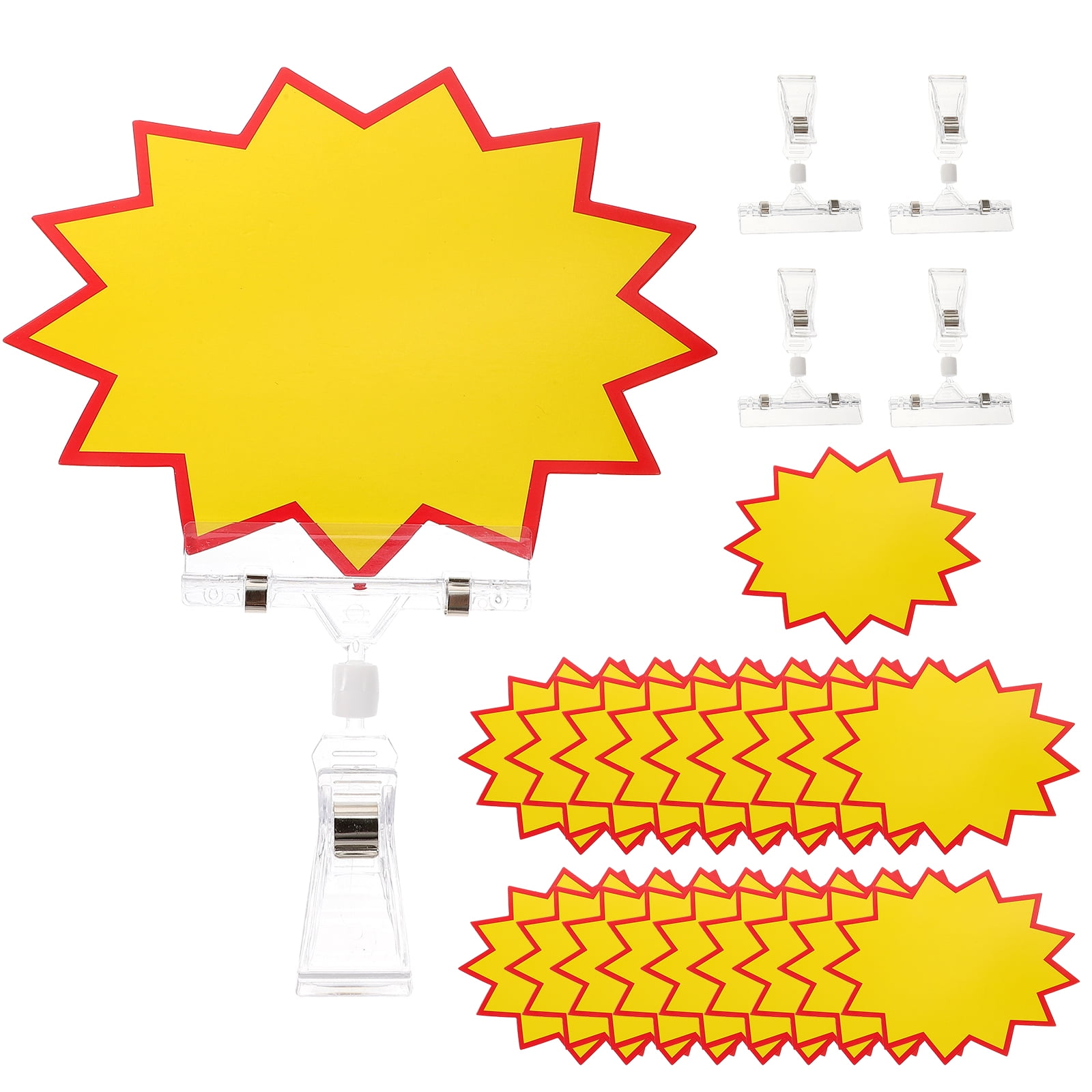 WYN 1 Set Sale Sign Tags Burst Signs Merchandise Sign Holder ...