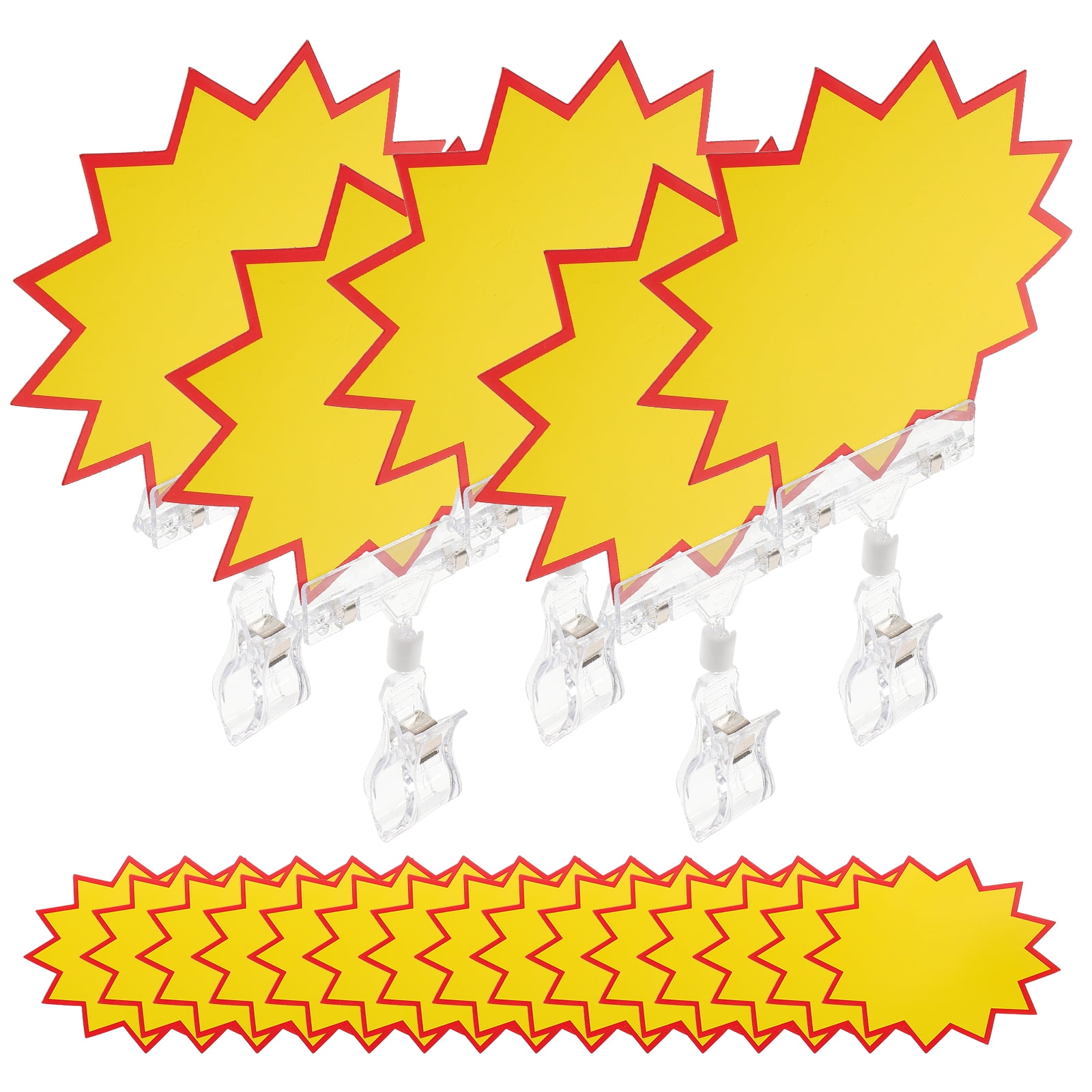 Raindrops Sign Display Clip Tag Holders Acrylic Assorted Color Business ...