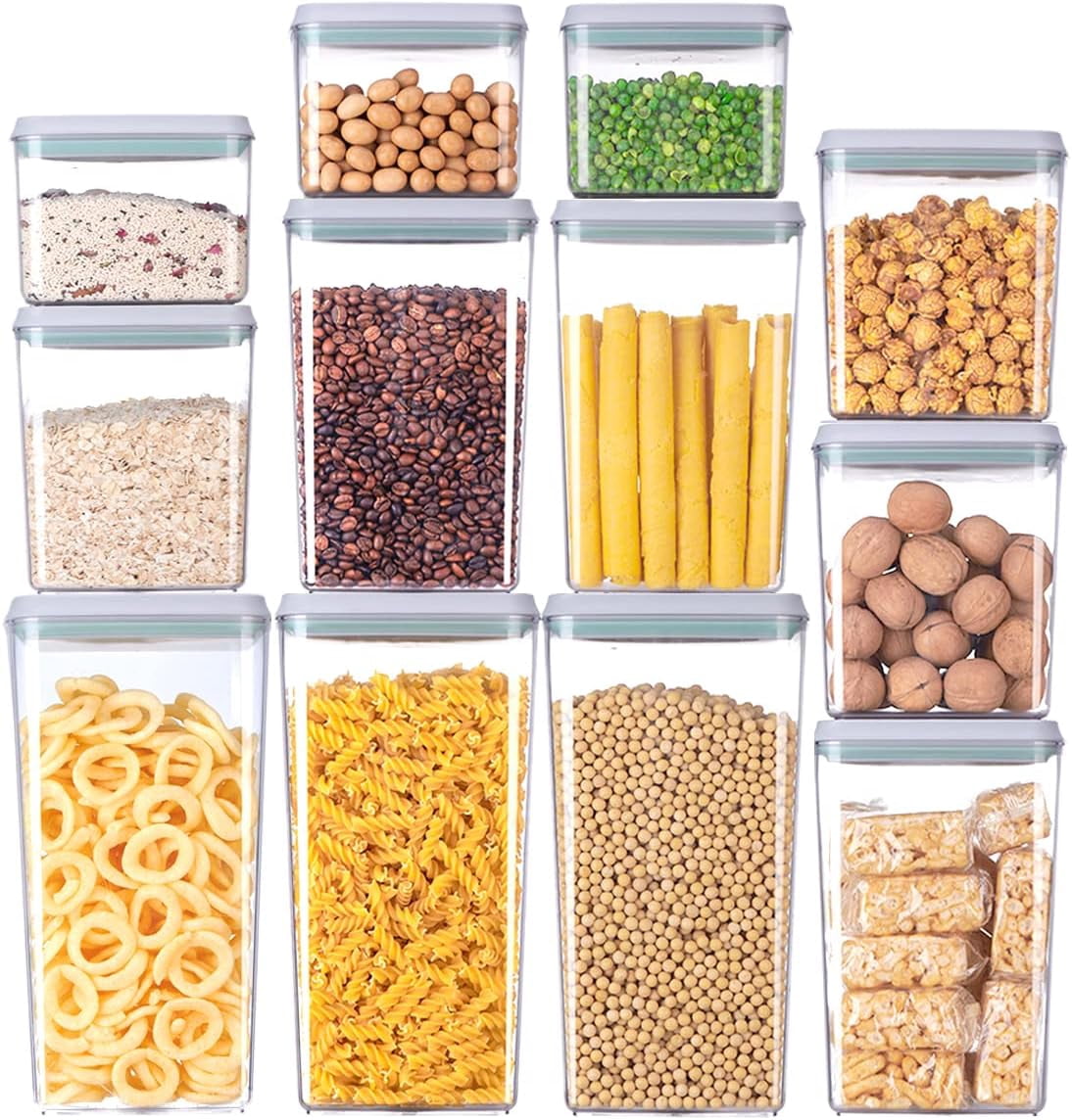 Pop Airtight Food Storage Containers with Lids for Kitchen Pantry ...