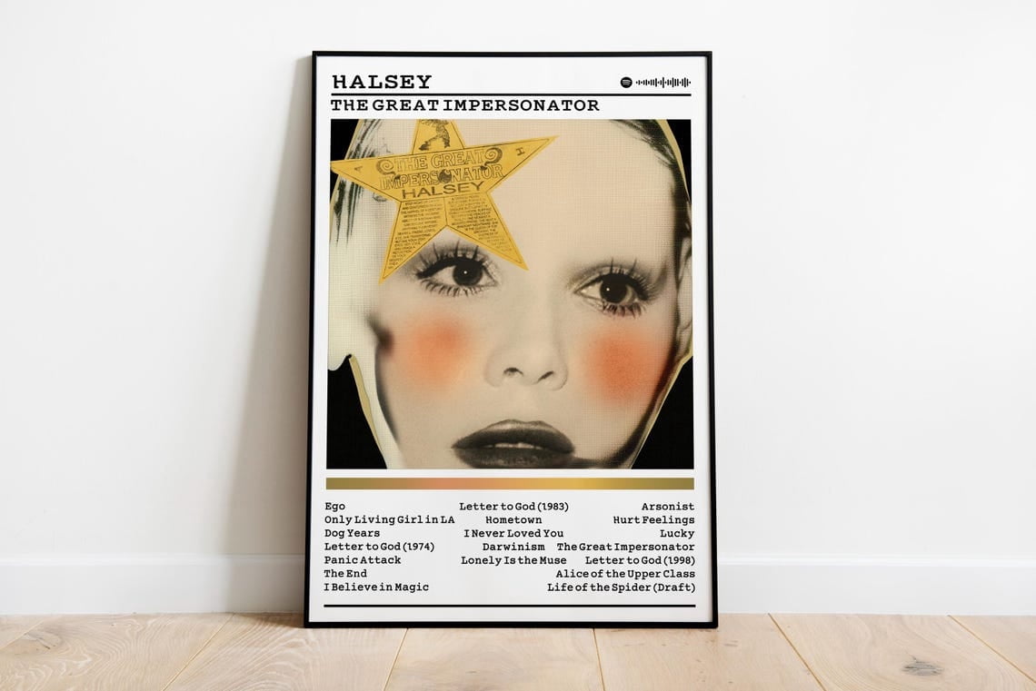 Pop Album Cover Inspired Music Wall Art, Unframed Canvas 24x36in ...