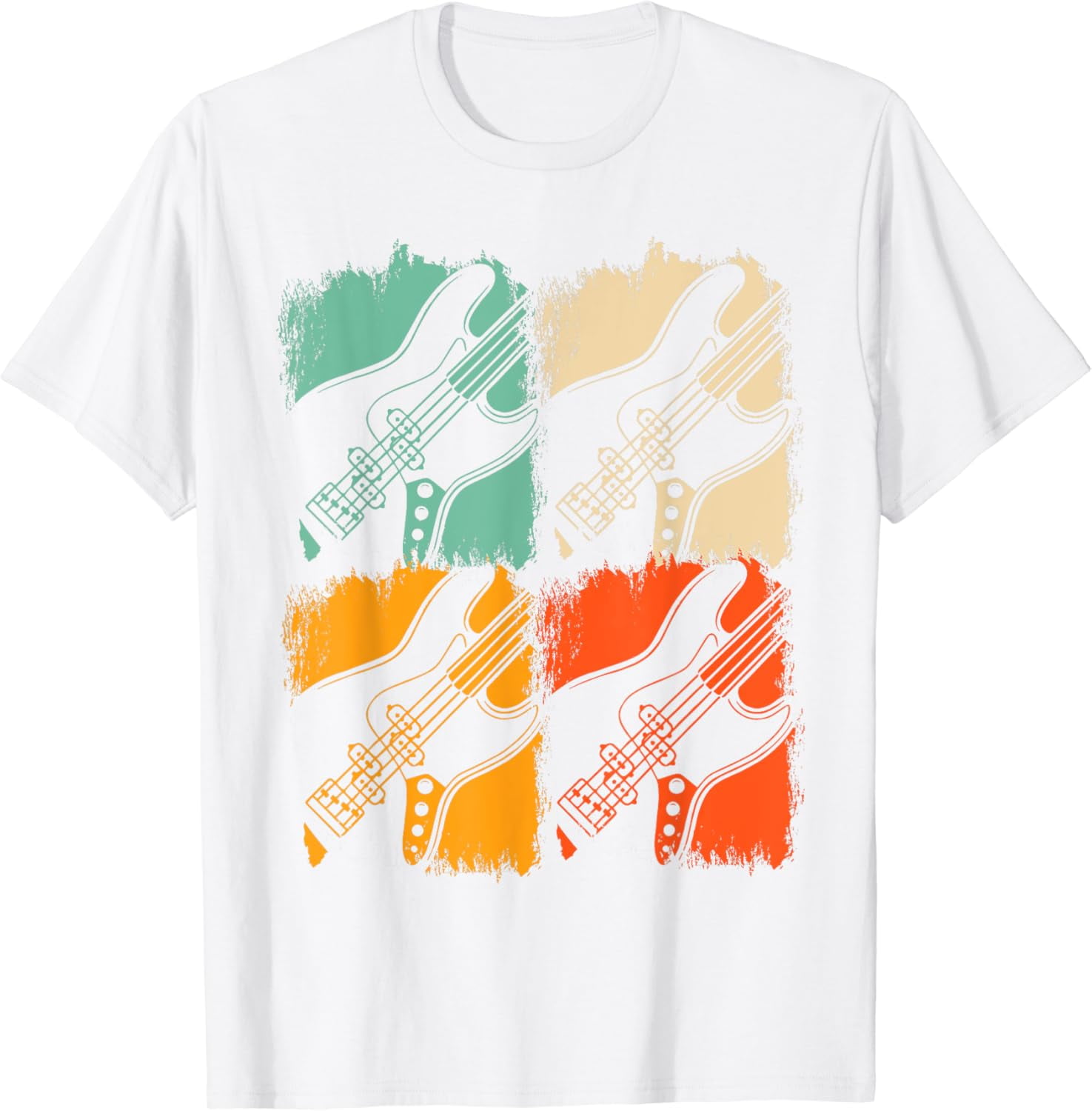 Pop Art Bass-Guitarist Bassist Retro Bass Guitar T-Shirt - Walmart.com