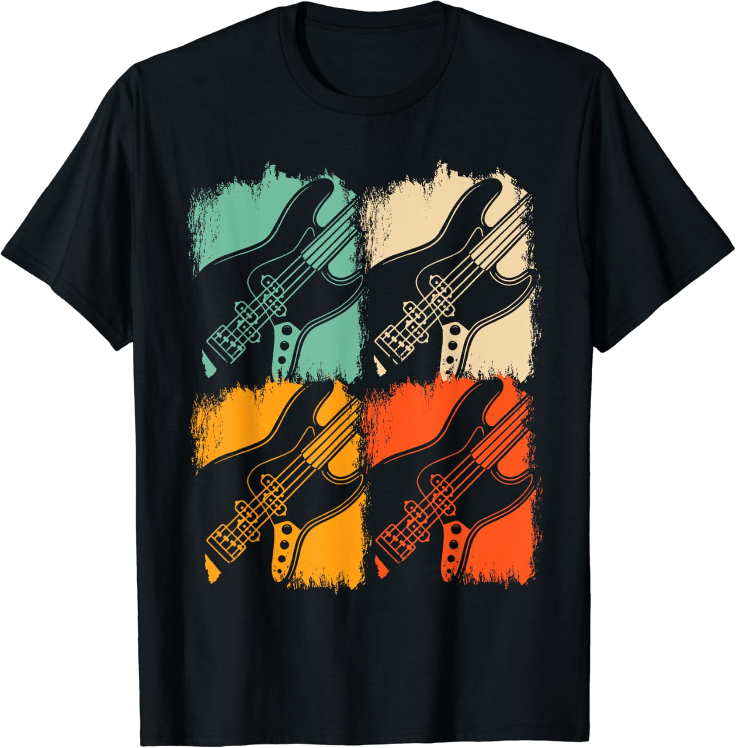 Pop Art Bass-Guitarist Bassist Retro Bass Guitar T-Shirt - Walmart.com