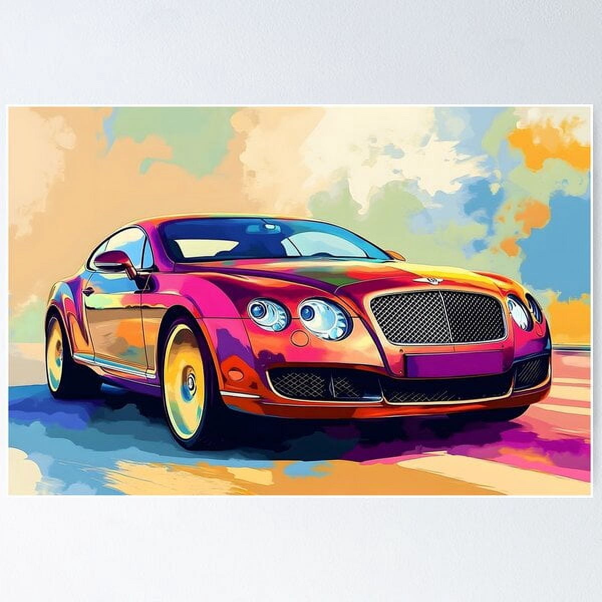 Pop Art Bentley Continental Gt – Iconic Luxury In Living Color Poster ...