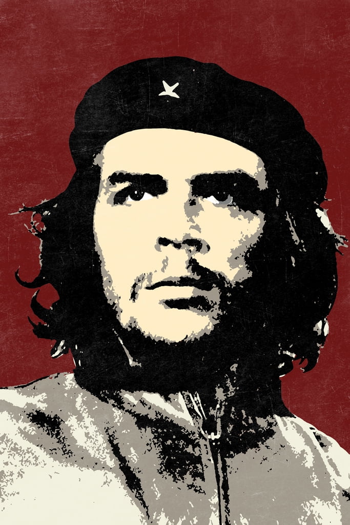 Pop Art Che Guevara Portrait Poster Red Color Face Picture Argentina ...