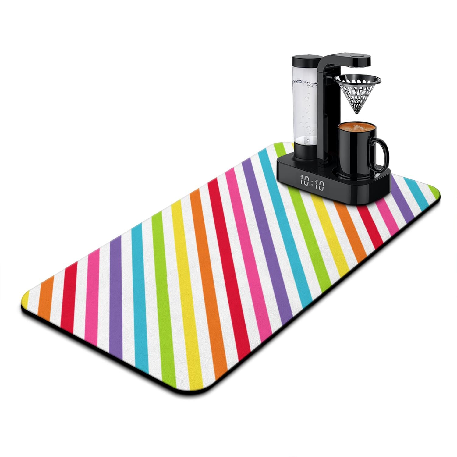 Pop Art Coffee Station Mat - Absorbent Counter Protector for Coffee ...