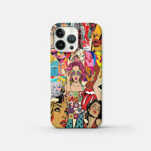 Pop Art Comic Style Phone Case Colorful Retro Print for iPhone 17 to 11 ...