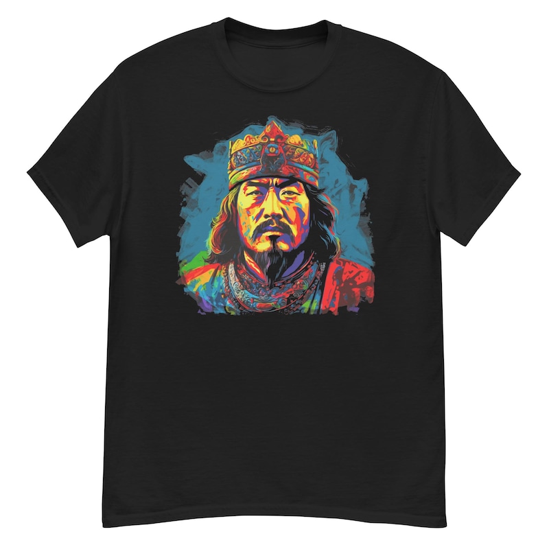 Pop Art Genghis Khan Graphic TShirt Mongolian History Warrior Gift,for ...
