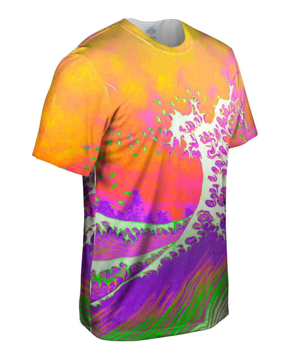 Pop Art Hokusai - The Great Wave Purple 1830 Mens T-Shirt All Over ...