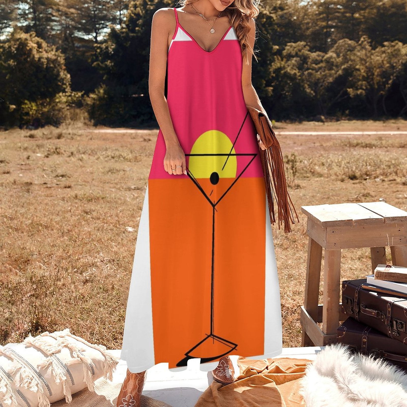 Pop Art Martini 2 Endless Sleeveless Dress Woman's evening dress Women ...