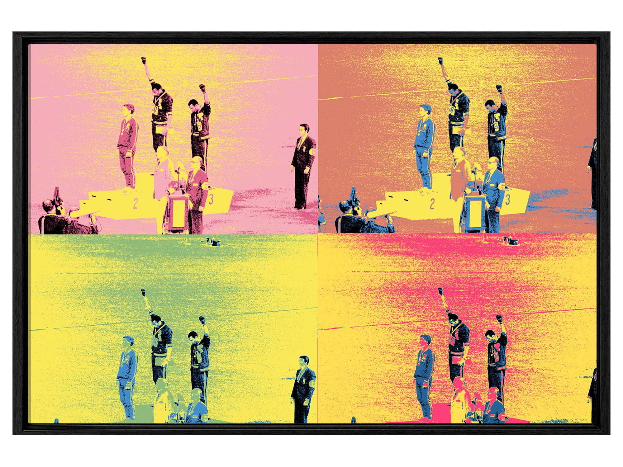 Pop Art Olympic Victory Stand Protest Canvas Wall Art Civil Rights ...