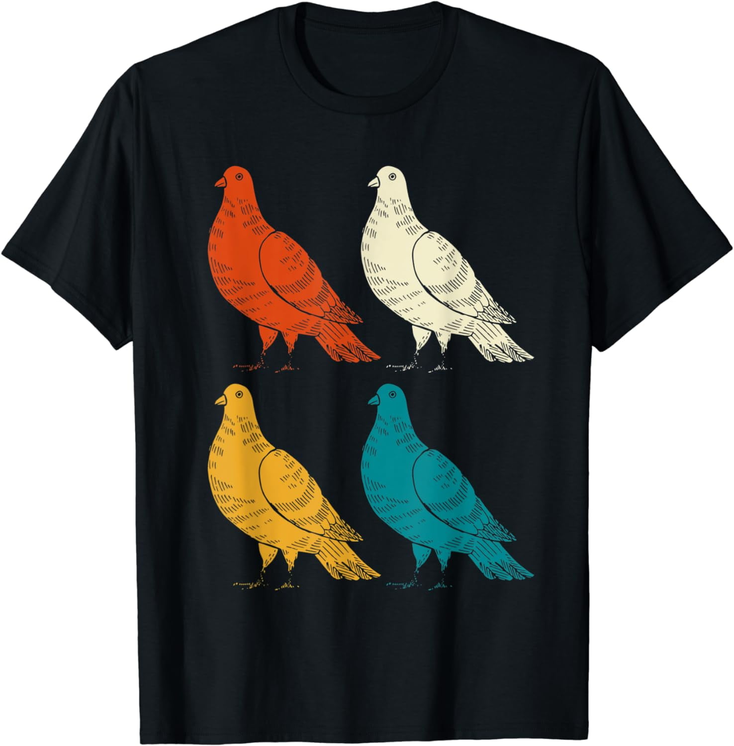 Pop Art Pigeon T-Shirt - Walmart.com