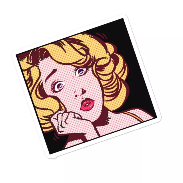 Pop Art Scream Worried Vinyl Sticker Decal Halloween Phone Decal Water ...