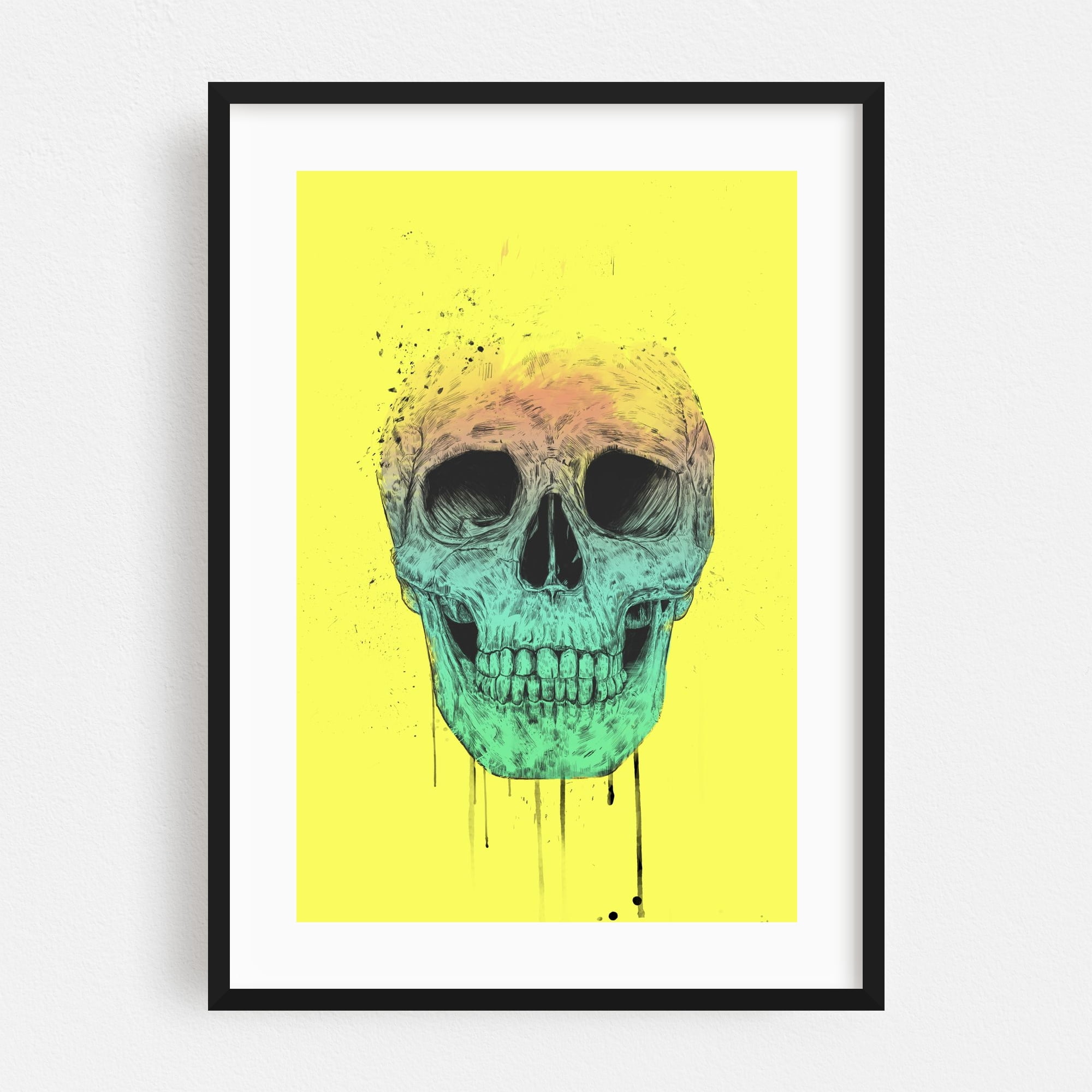 Pop Art Skull - Illustration Skull Surrealism Modern Art Pop Art ...