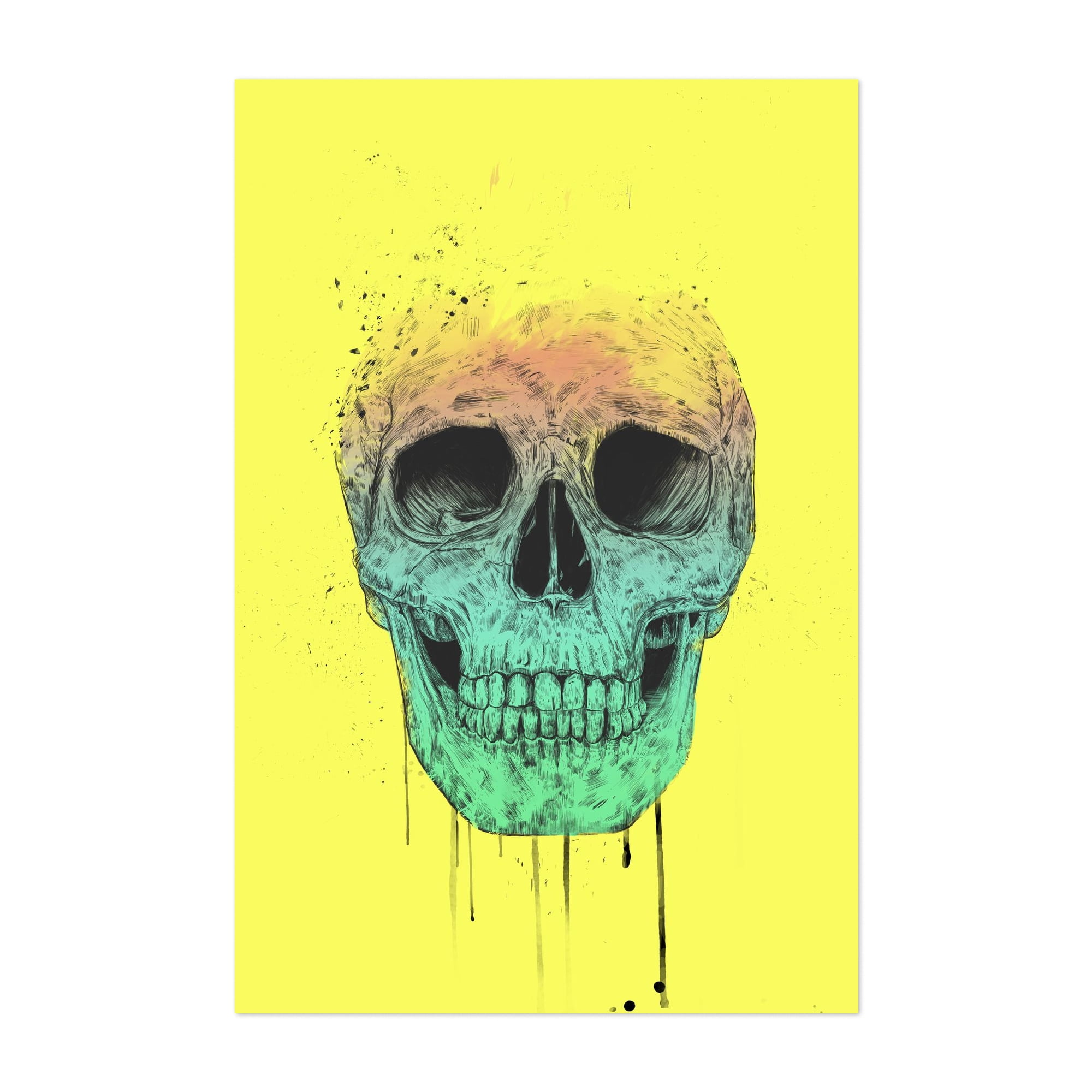 Pop Art Skull - Illustration Skull Surrealism Modern Art Pop Art ...