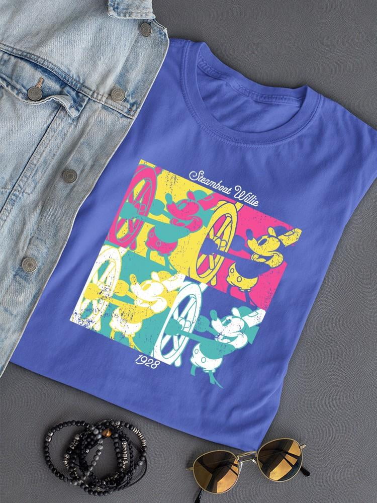 Pop Art Steamboat Willie T-shirt Color Men's -SmartPrintsInk Designs ...