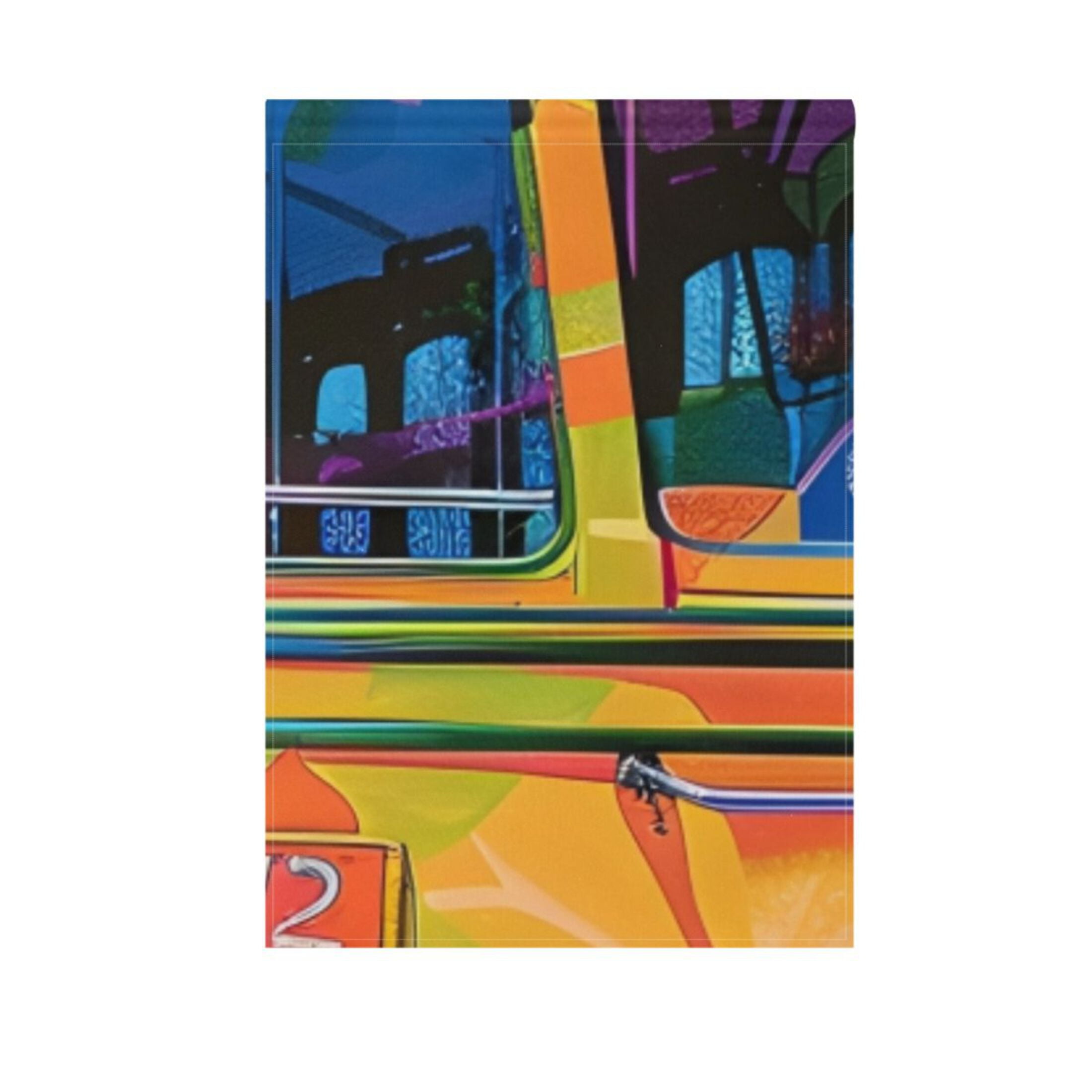 Pop Art Trolley Garden Flag 28"x40" Double-Sided Yard Flags for Outside ...