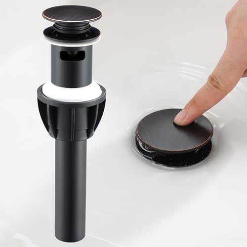 Pop Up Bathroom Sink Drain - Bathroom Sink Stopper with Overflow for ...