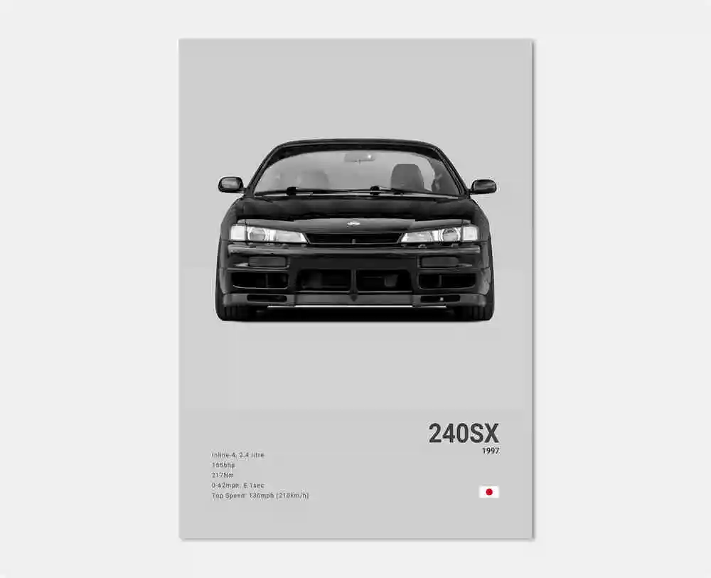 Pop Black and White Japan Cars Luxury Super Sport Car Poster Aesthetic ...