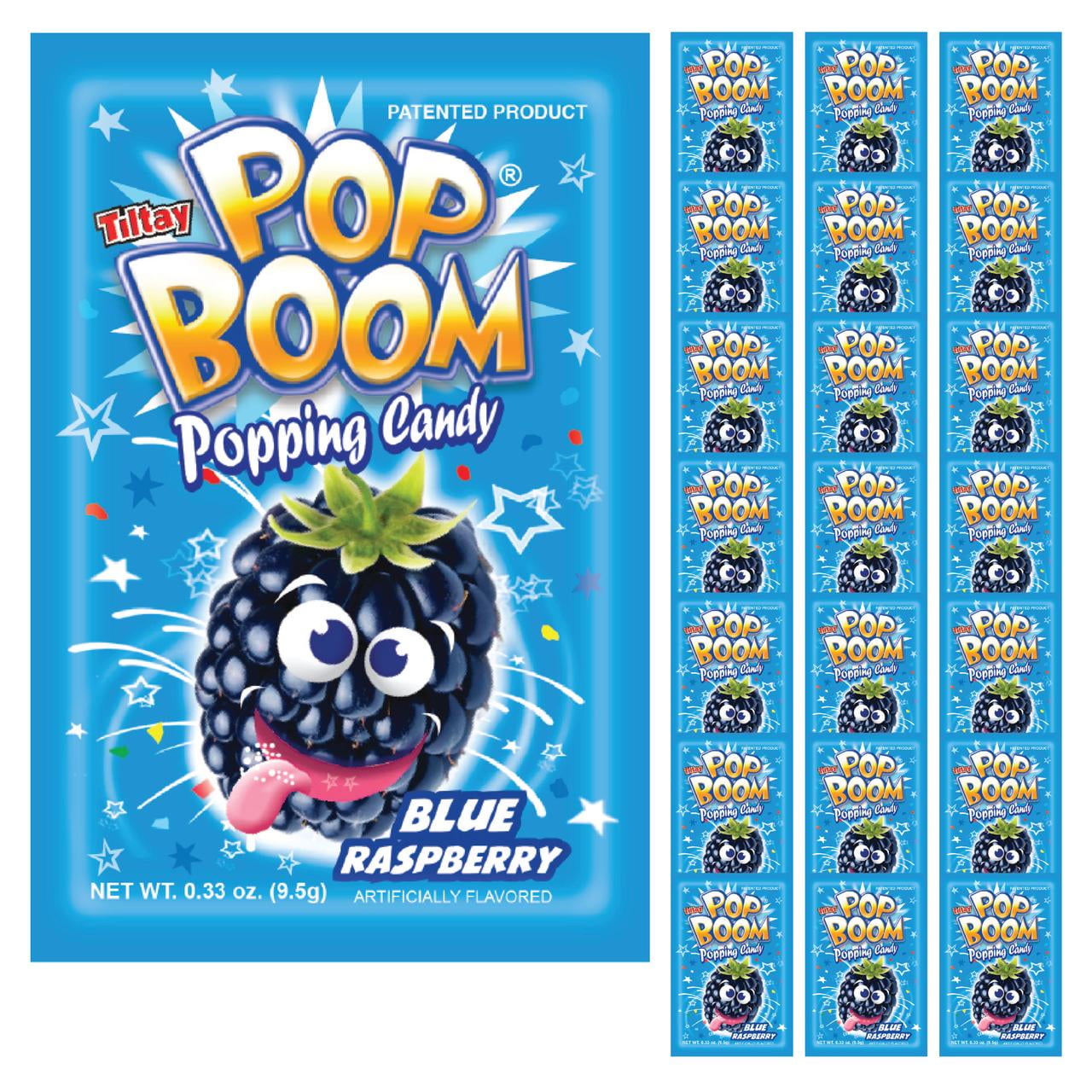 Pop Boom Blueraspberry Popping Candy, 24 Ct, 8.04 oz / OU Kosher ...