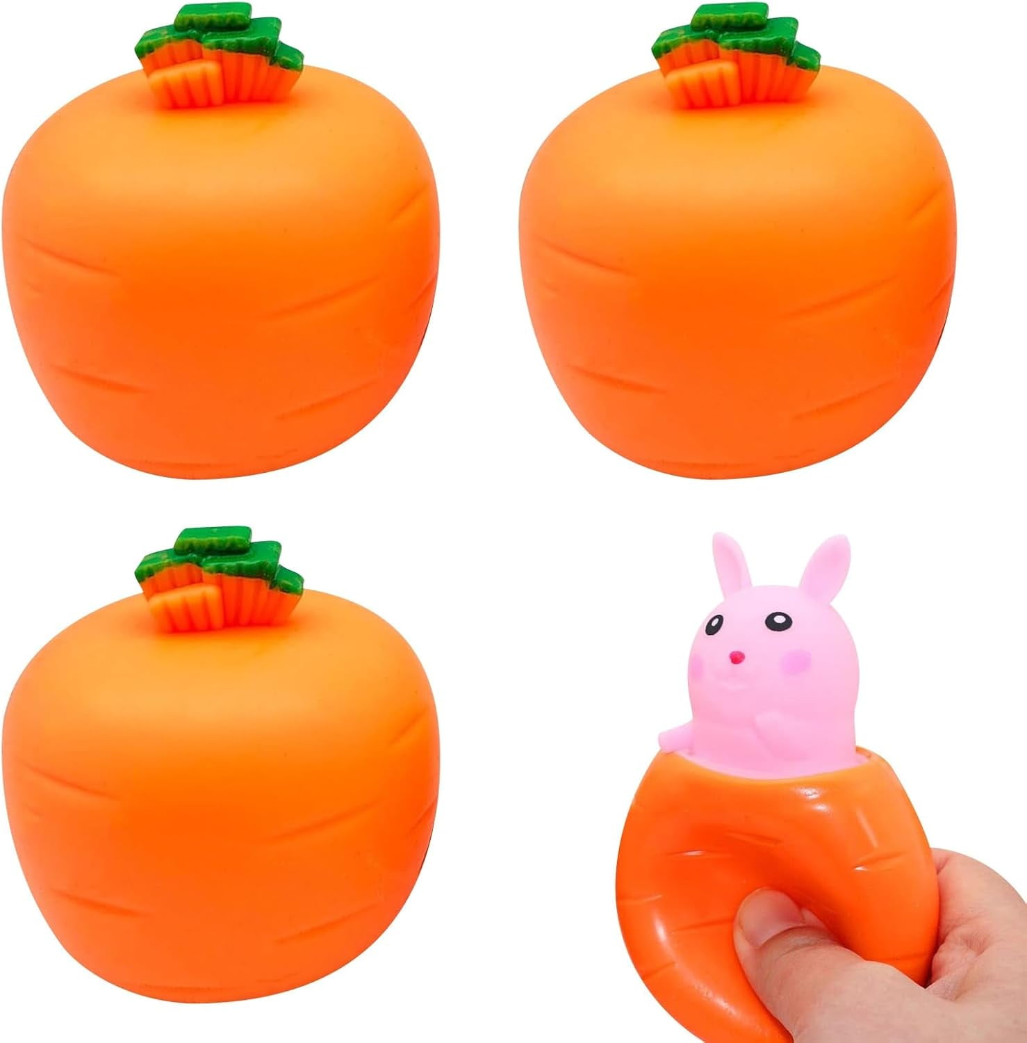 Pop up Bunny Toy, Popup Carrot Bunny, 3 PCS Set Adult Squeeze Toys ...