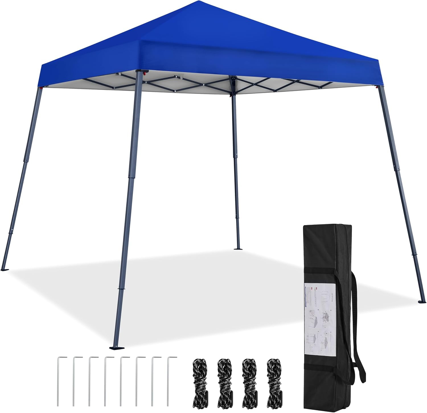Pop Up Canopy, 10x10 Slant Leg Easy Outdoor Canopy Tent, Folding ...