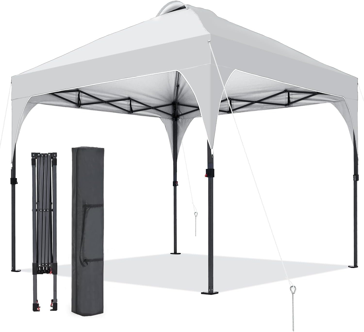 Pop Up Canopy, 8x8 FT Instant Outdoor Canopy Tent with Carrying Bag, 3 ...