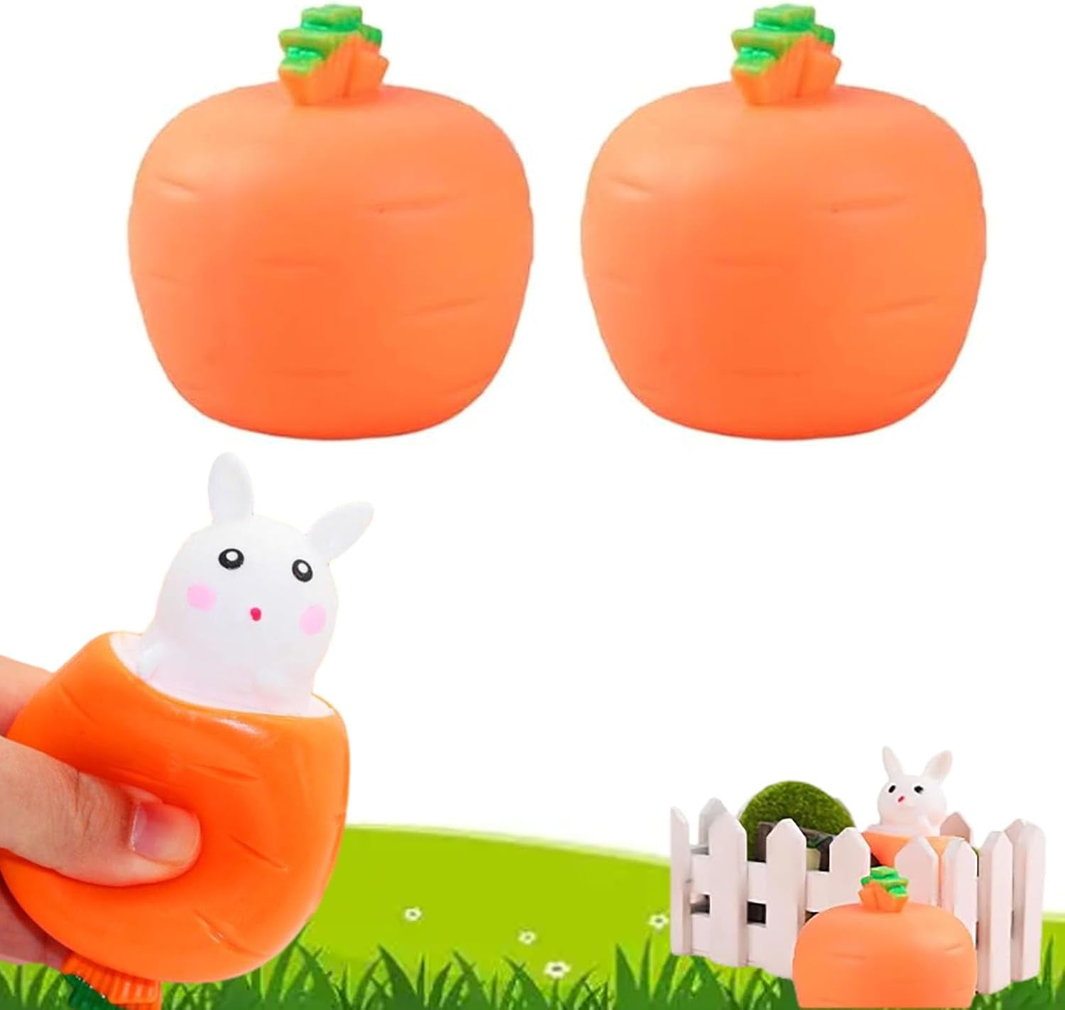 Pop Up Carrot Bunny, Pop Up Bunny Toy, Easter Carrot Rabbit Squeeze ...