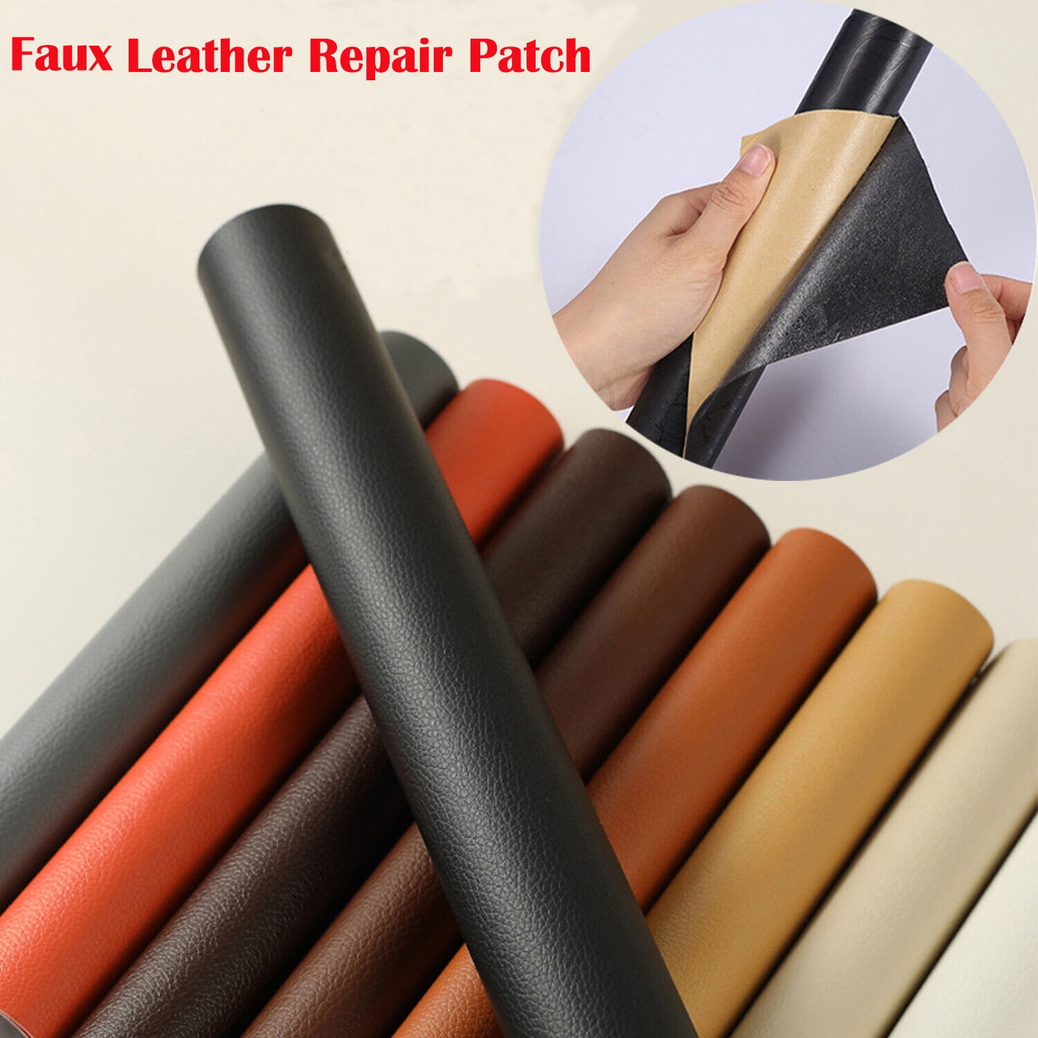 Pop Closets Self-adhesive Leather Patch Tape, 7.8-53.9 inch Artificial ...