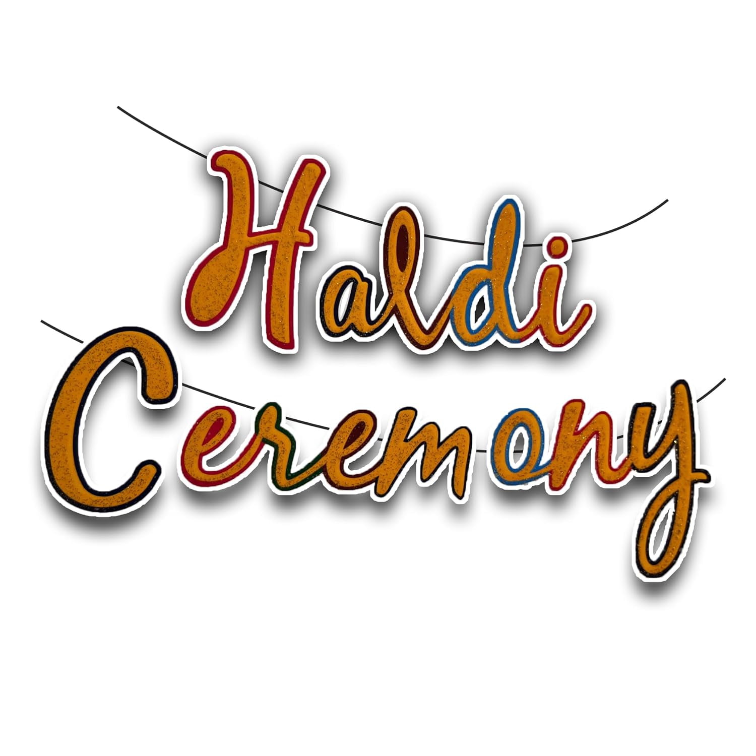 Pop Colours Haldi Ceremony Banner Multicolour Haldi Banner for Bride ...