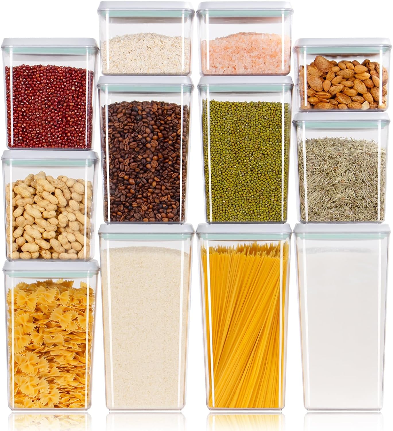 Pop Container Sets, 8-Piece Airtight Food Storage Containers, BPA-Free ...