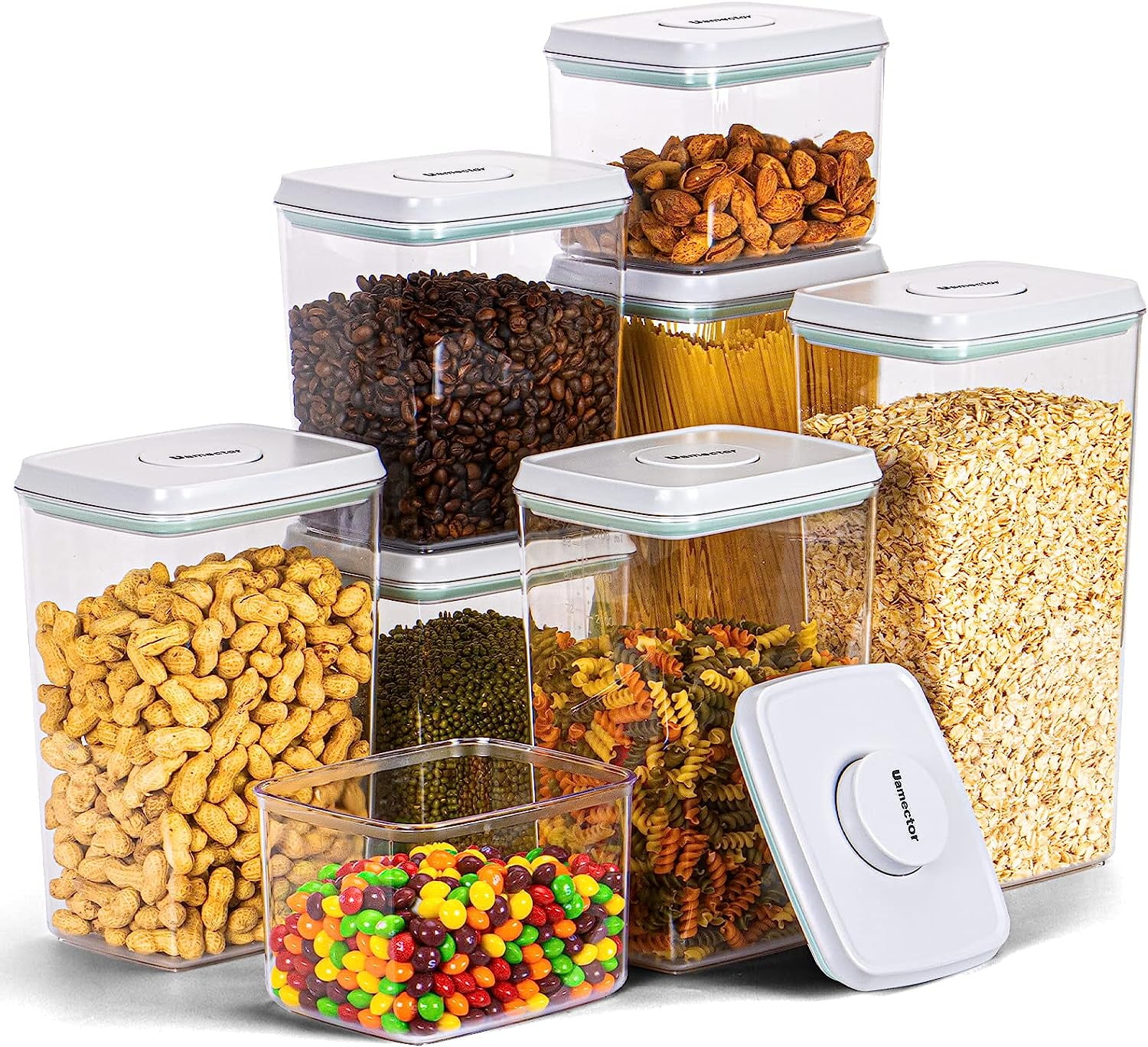Pop Container Sets, 8-Piece Airtight Food Storage Containers, BPA-Free ...