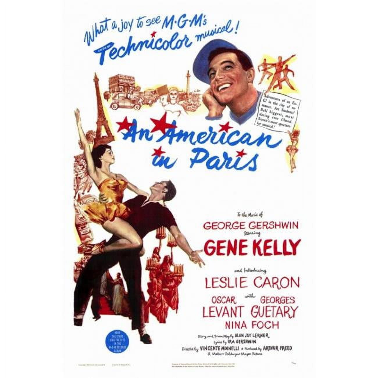 Pop Culture Graphics An American in Paris Movie Poster Print, 27 x 40 ...
