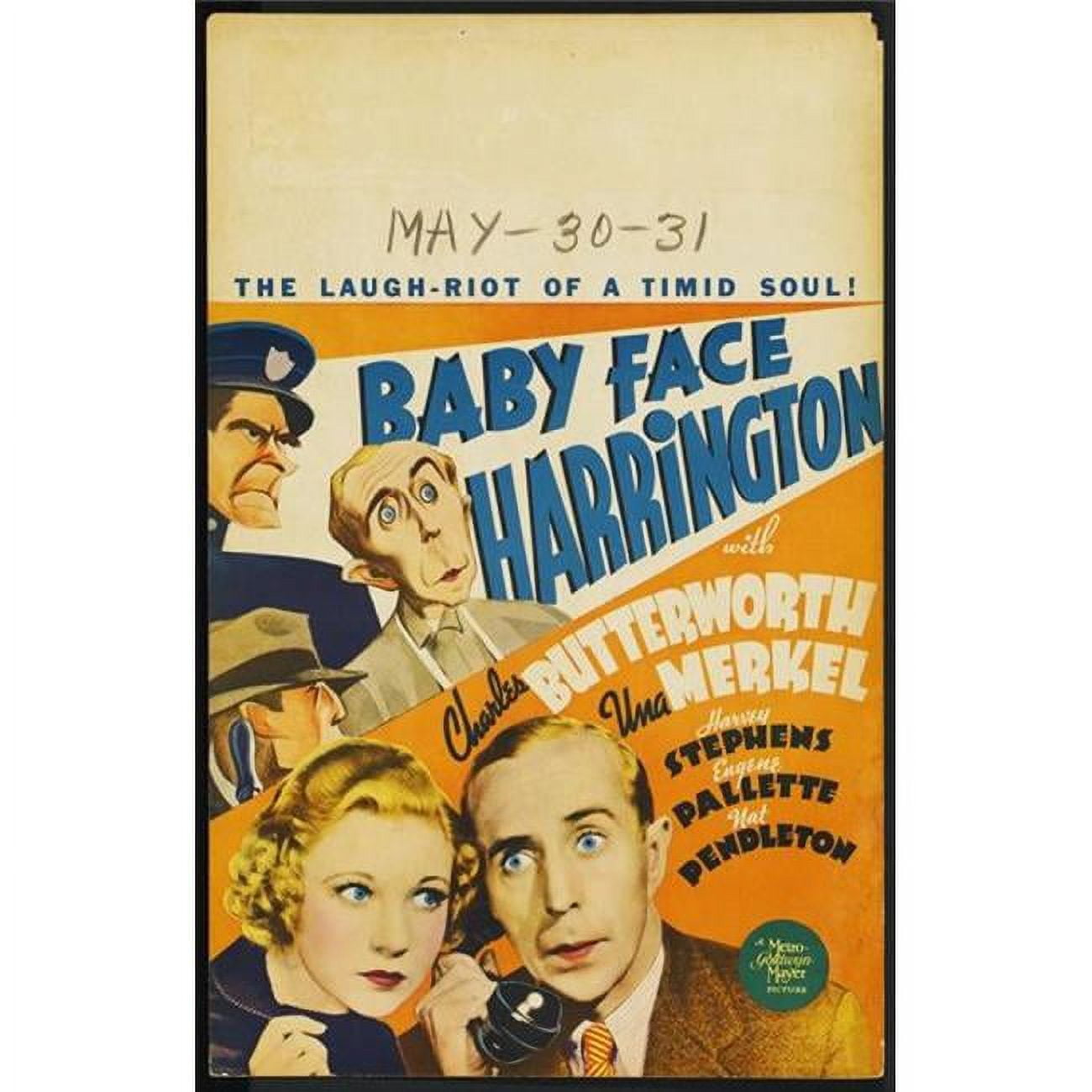 Pop Culture Graphics Baby Face Harrington Movie Poster Print - 27 x 40 ...