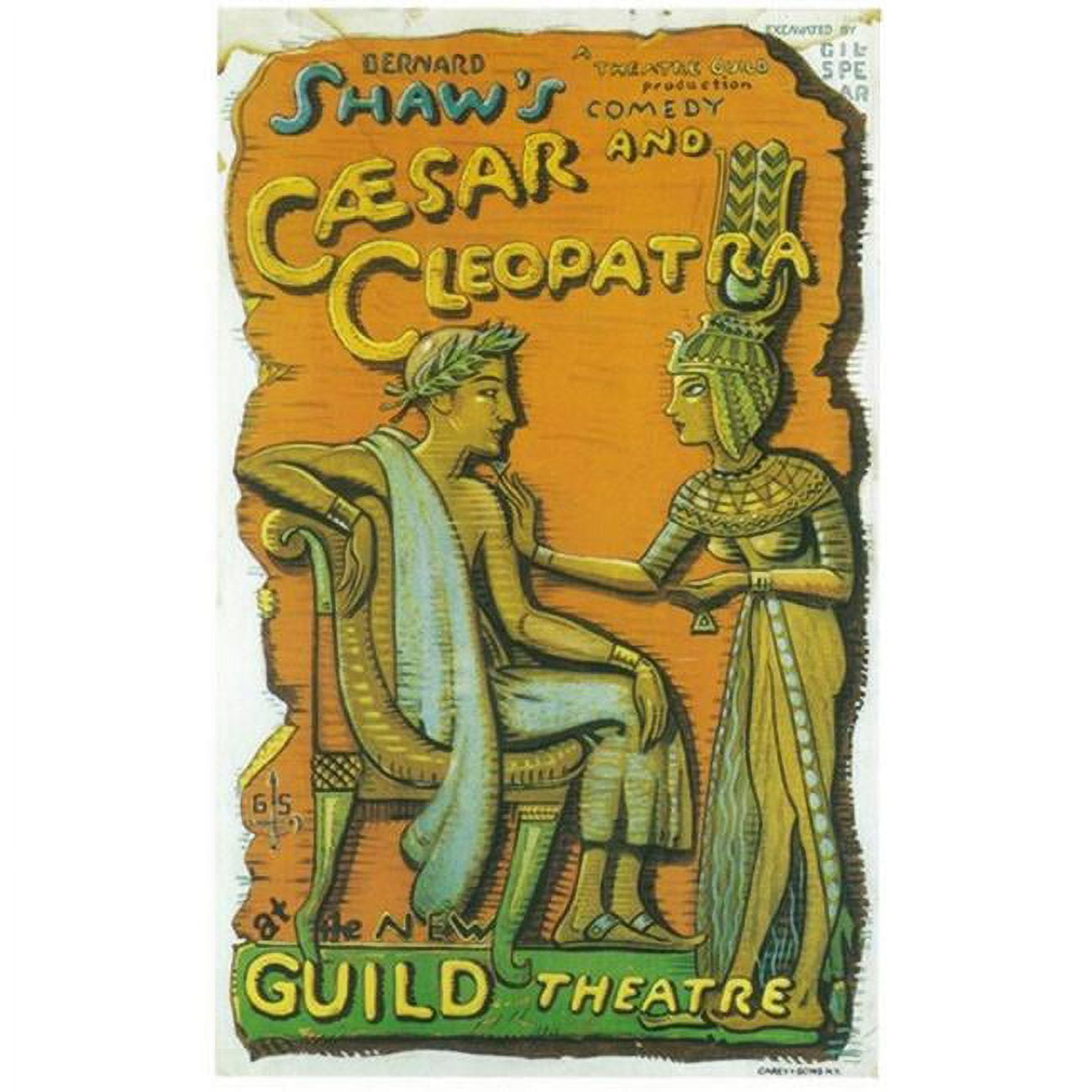 Pop Culture Graphics Caesar & Cleopatra Broadway Movie Poster, 11 x 17 ...