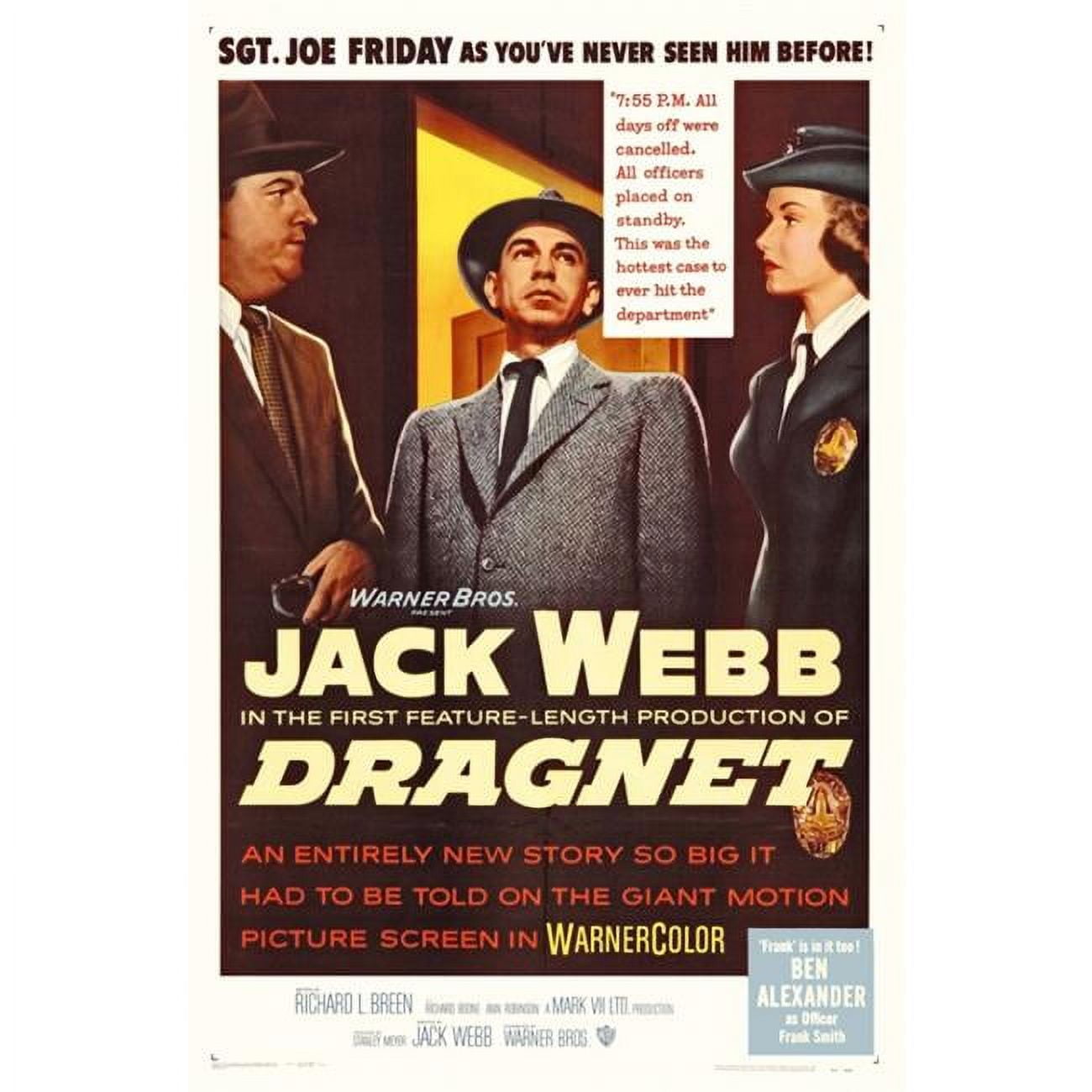 Pop Culture Graphics Dragnet Movie Poster Print, 27 x 40 - Walmart.com