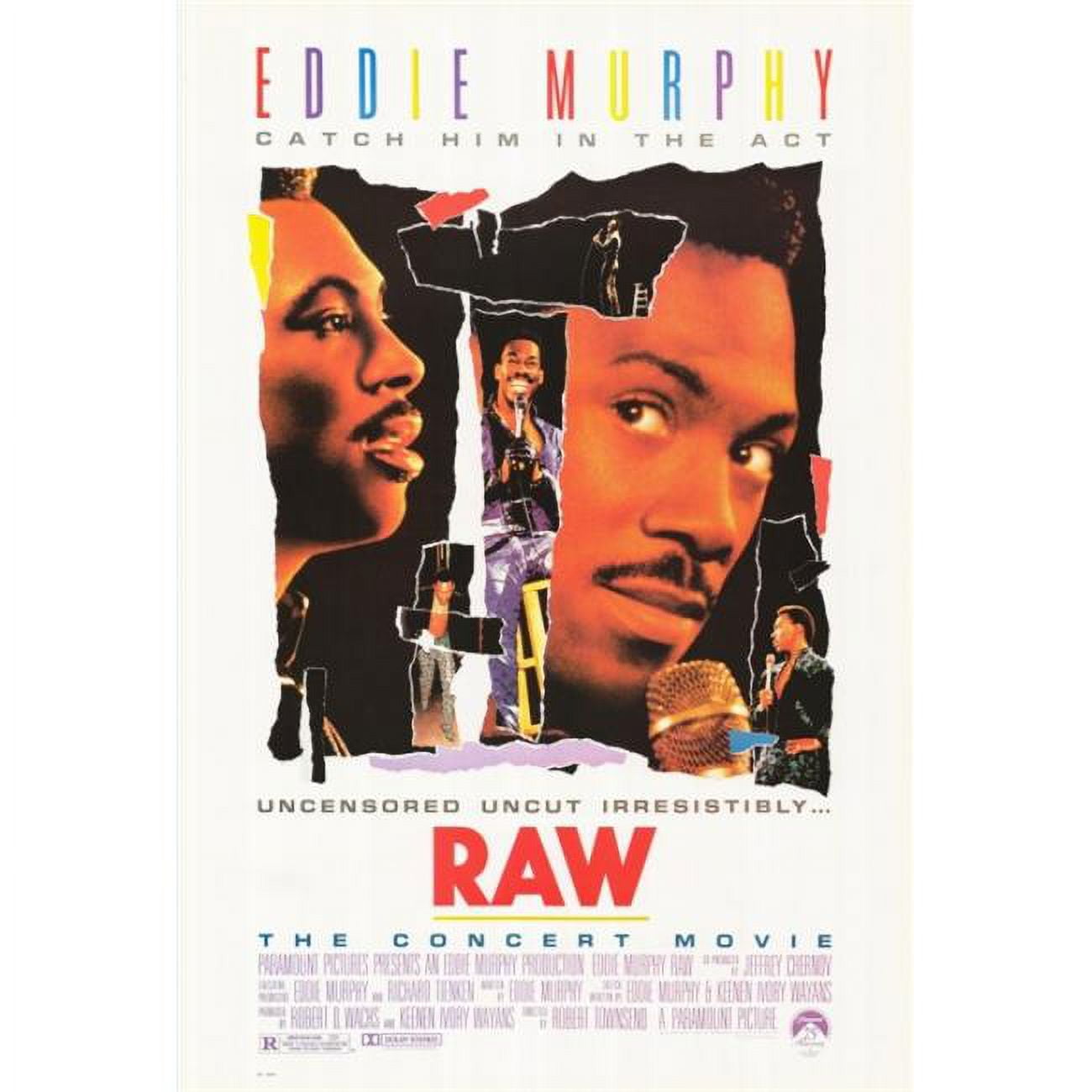 Pop Culture Graphics Eddie Murphy Raw Movie Poster Print, 27 x 40 ...