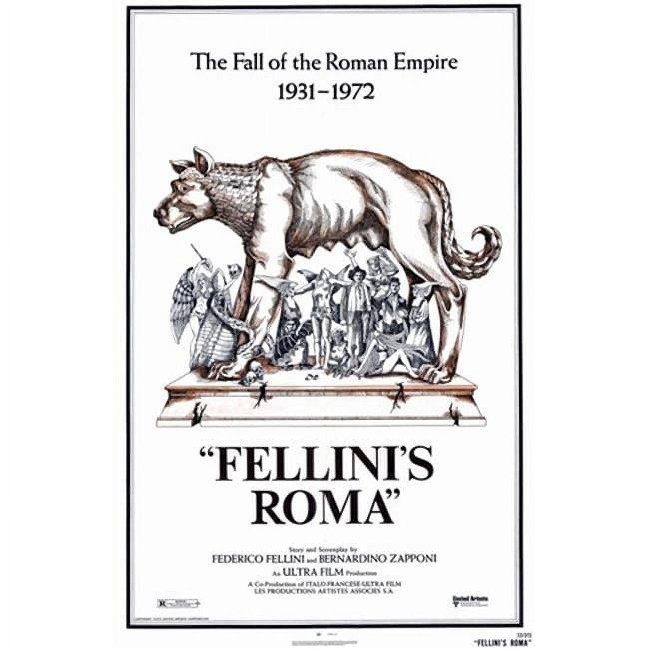 Pop Culture Graphics Fellini's Roma Movie Poster - 11 x 17 - Walmart.com
