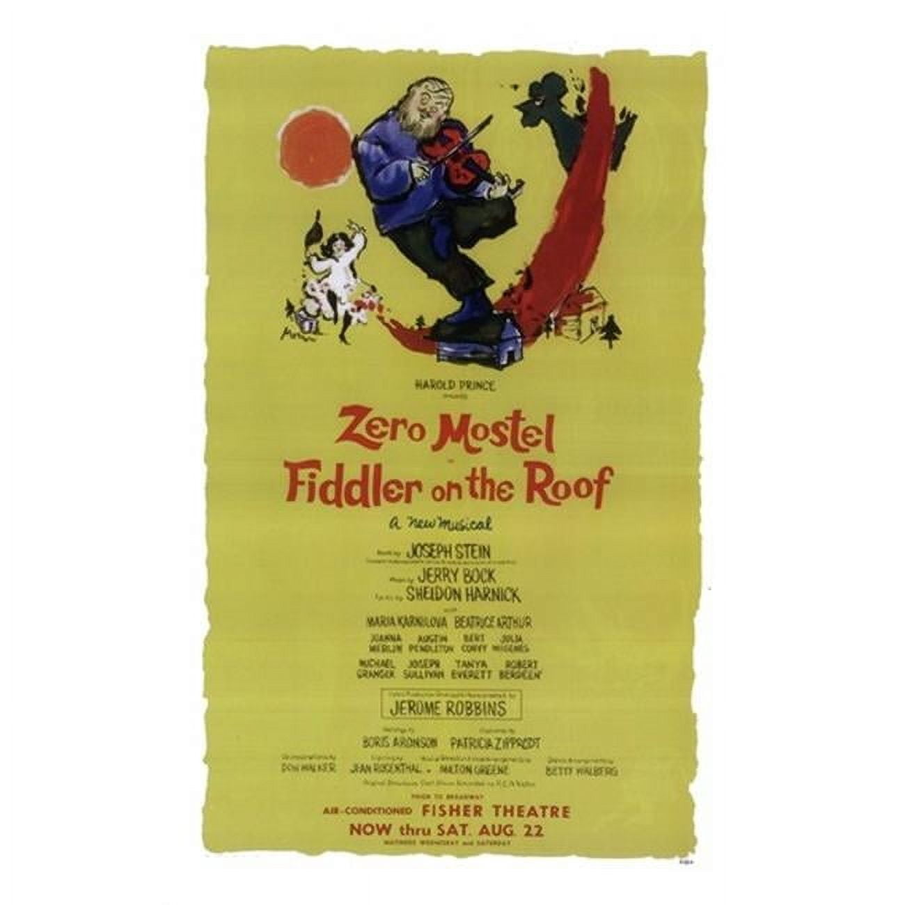 Pop Culture Graphics Fiddler on the Roof Broadway Movie Poster, 11 x 17 ...