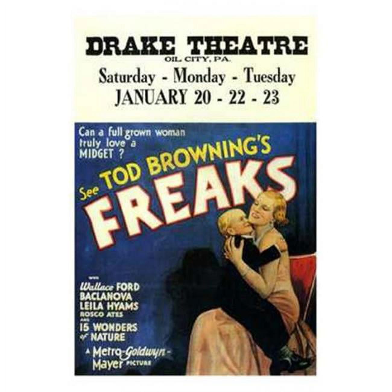 Pop Culture Graphics Freaks Movie Poster, 11 x 17 - Walmart.com