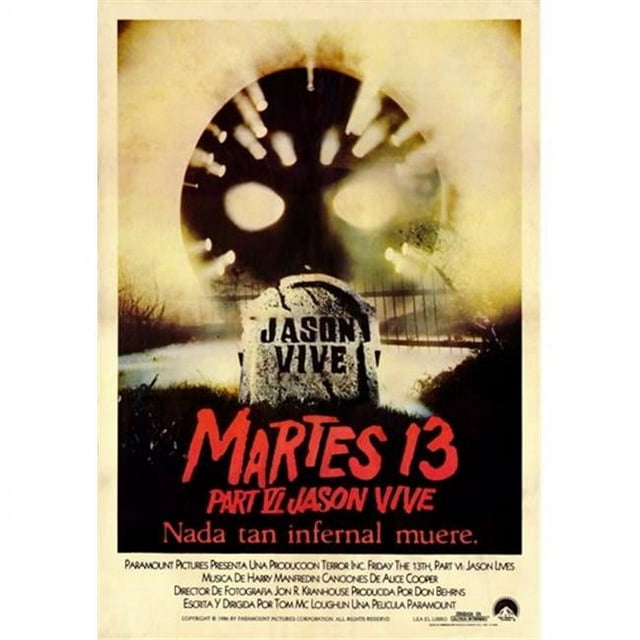 Pop Culture Graphics Friday the 13th Part 6 Jason Lives Movie Poster ...