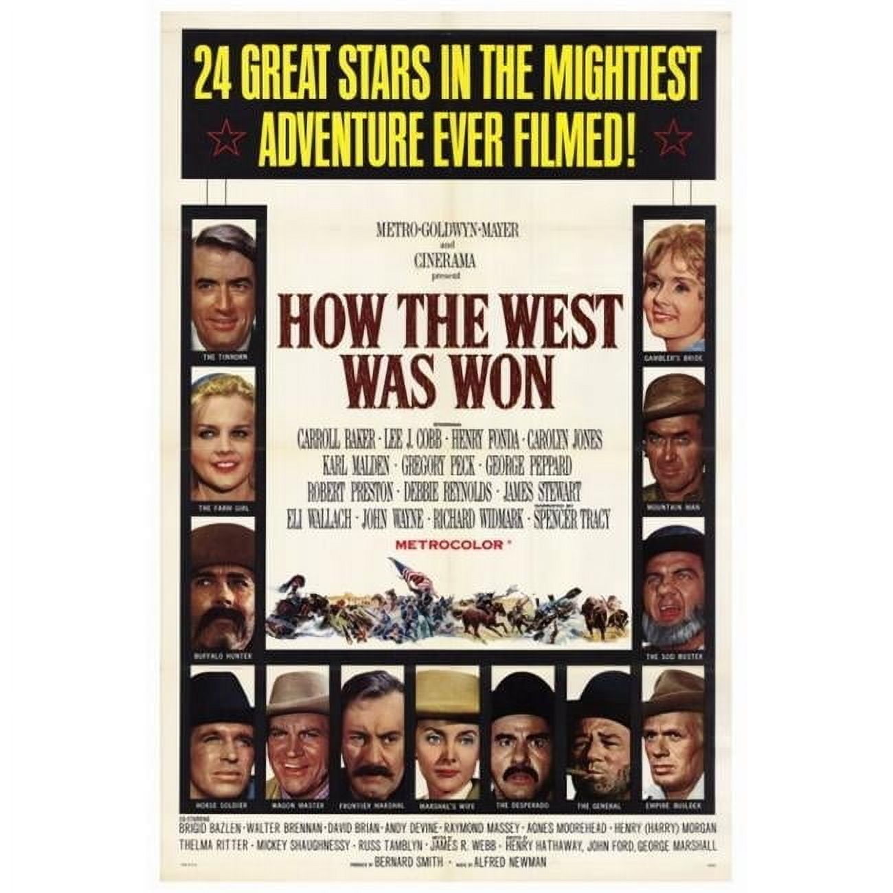 Pop Culture Graphics How The West Was Won Movie Poster Print - 27 x 40 ...