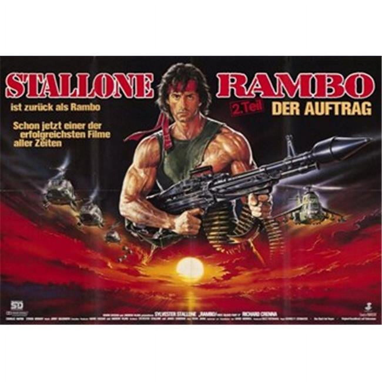 Pop Culture Graphics MOV200999 Rambo First Blood Part 2 Movie Poster ...