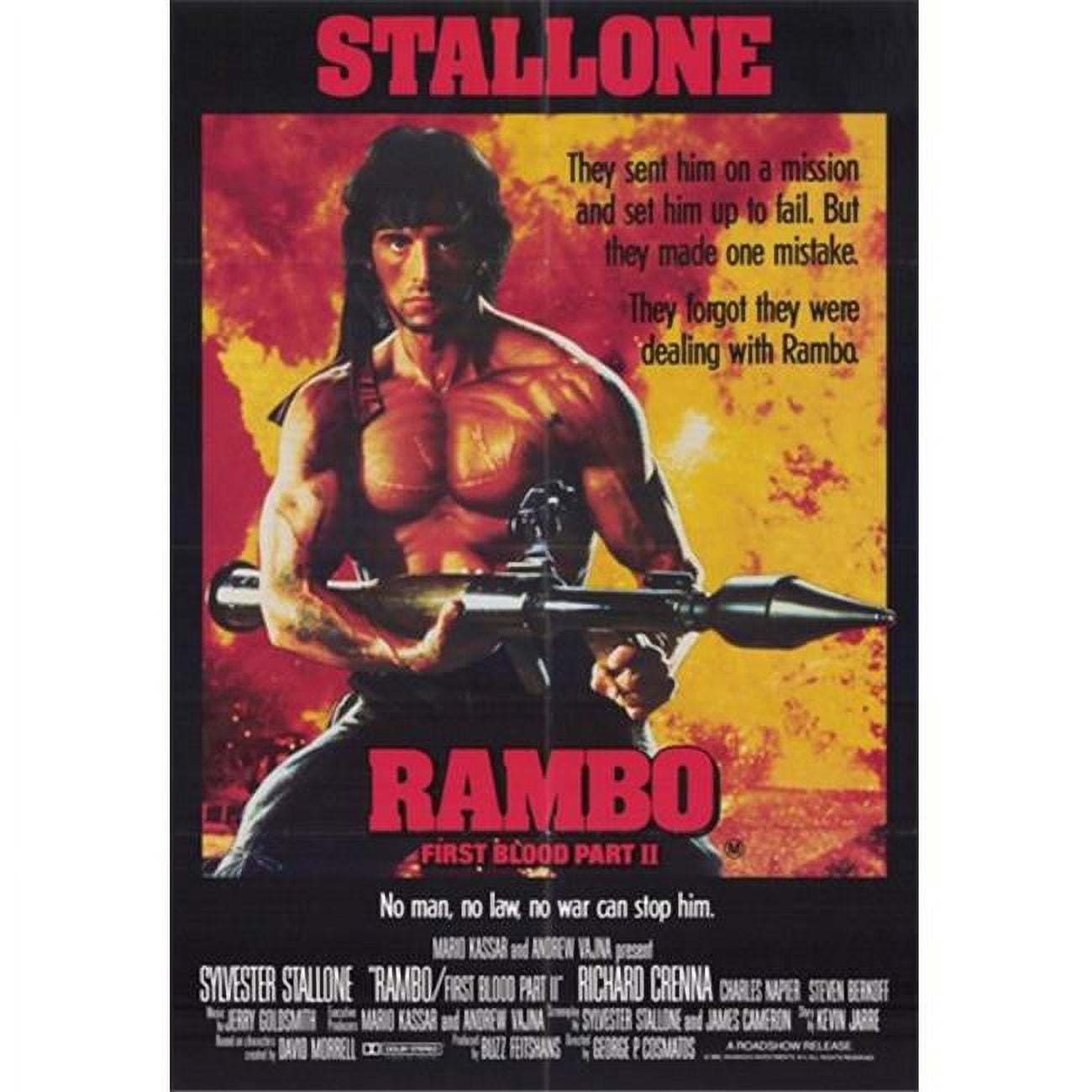 Pop Culture Graphics MOV213073 Rambo First Blood Part 2 Movie Poster ...