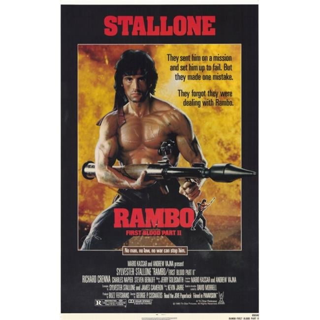 Pop Culture Graphics MOVAD8883 Rambo First Blood Part 2 Movie Poster ...
