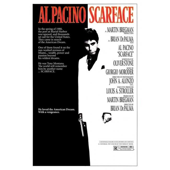 Pop Culture Graphics MOVAF5487 Scarface Movie Poster Print, 27 x 40 ...