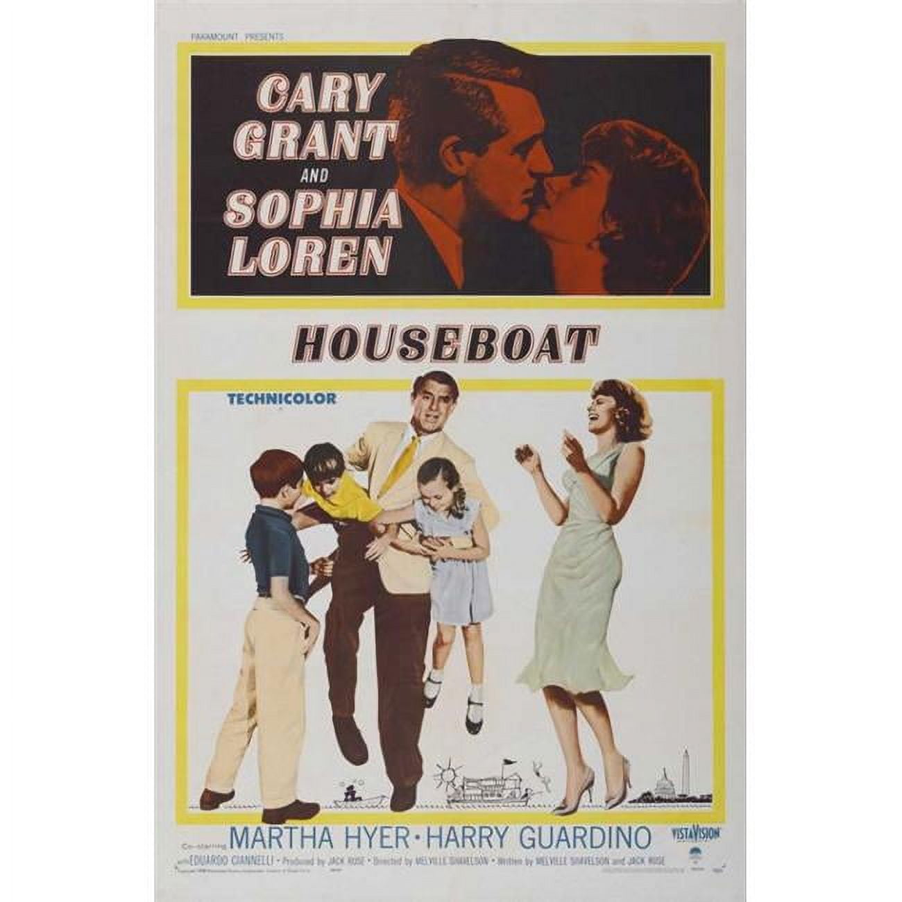 Pop Culture Graphics MOVCB03460 Houseboat Movie Poster Print, 27 x 40 ...